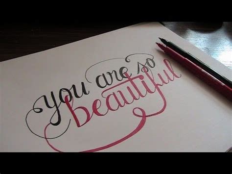 How To Write In Cursive Handlettering You Are So Beautiful YouTube