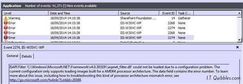 Sharepoint Isapi Filter Could Not Be Loaded