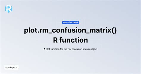 plot rm confusion matrix r function from [neurodecoder] r packages