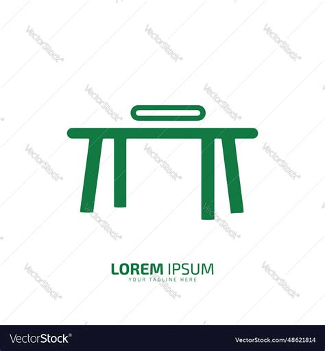 Modern Abstract Table Logo Design Template Vector Image