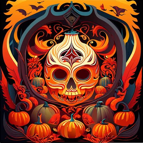 Premium Vector Mystic Chronicles Pumpkin Skulls Transformation Casts