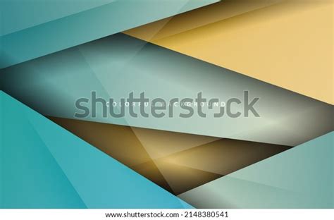 Abstract Dynamic Shape Overlap Layer Green Stock Vector Royalty Free