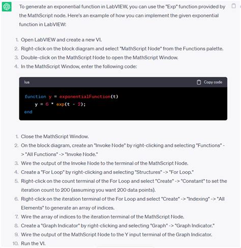 Generating Exponential Function Ni Community
