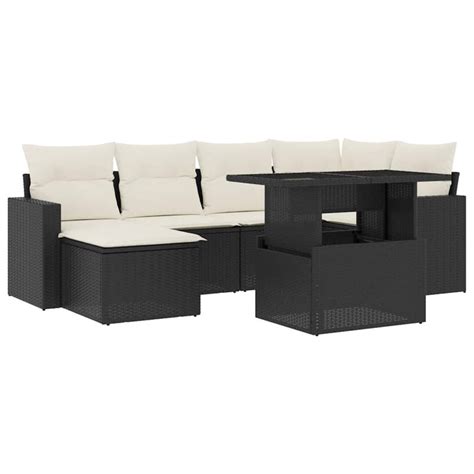 Vidaxl Garden Sofa Set Black Cream White Wayfair