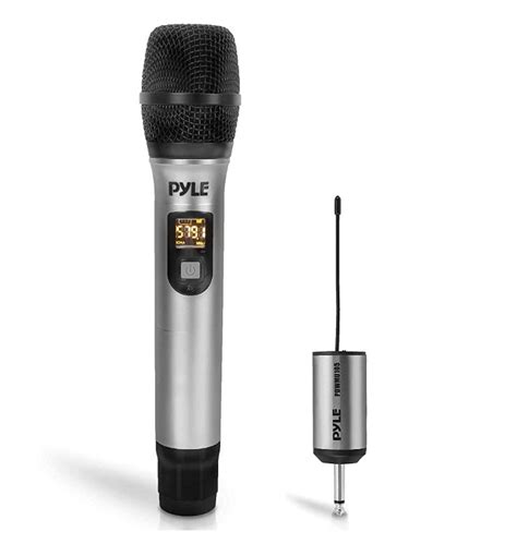 휴대용 Uhf 무선 마이크 시스템 배터리 작동 핸드헬드 다이나믹 단향 송신기 세트 어댑터 수신기 포함 티몬