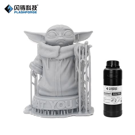 闪铸科技 Lcd光固化树脂刚性树脂光敏树脂405nm 3d打印机通用成型快精度高质感细腻多色可选包邮虎窝淘