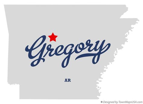 Map Of Gregory Conway County Ar Arkansas