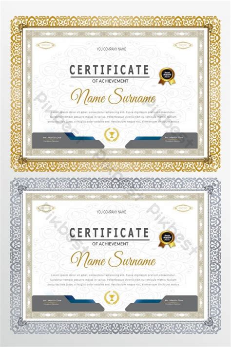 Acknowledgement Certificate Template Ai Free Download Pikbest