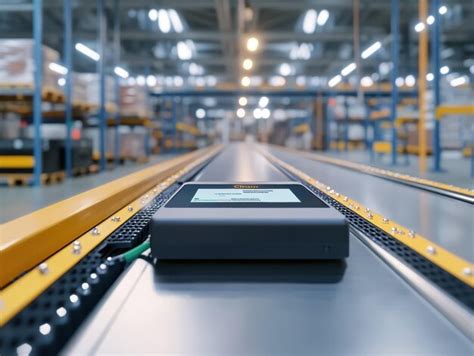 Rfid Reader Scanning Tag In Modern Warehouse Setting Premium Ai