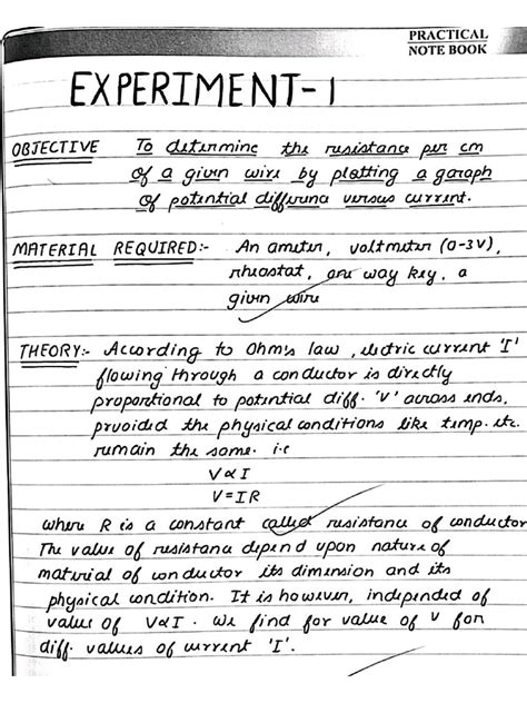 Physics Practicals Pdf