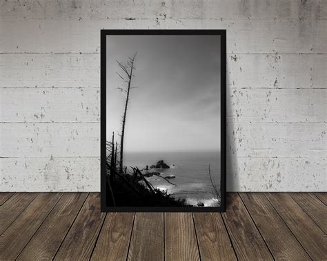 Black And White Photograph Oregon Coast Photograph Coastal Oregon Beach