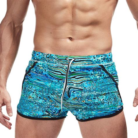 Aimpact Herren Badehose Schnelltrocknend 7 6 Cm Laufshorts Mit Futter Mehrfarbig Large