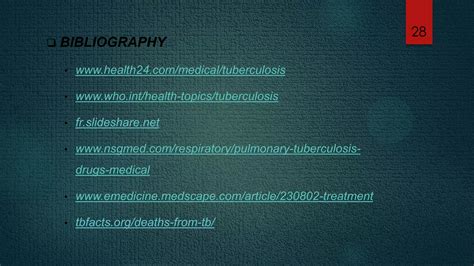 Tuberculosis Presentation And Report 2020 Pdf