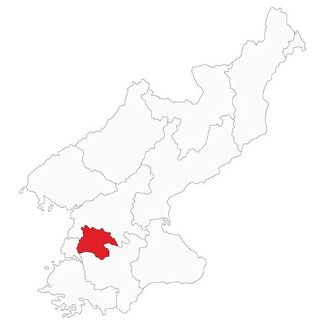 Premium Vector North Korea Map With Pyongyang A Capital City Map Of North Korea With Capital