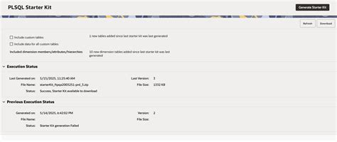 Plsql Starter Kit User Interface