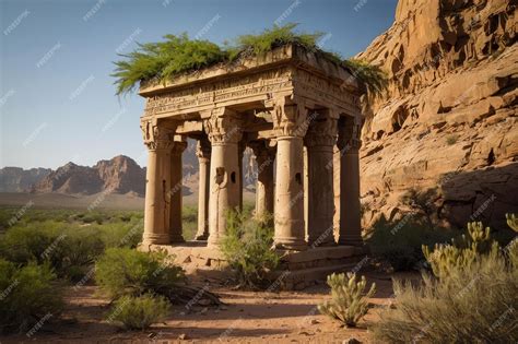 Premium Photo Ancient Temple Structure In Desert Landscape