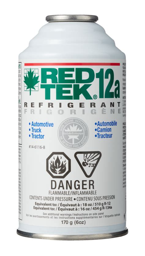 Red Tek R12a Hydrocarbon A C Refrigerant Recharge 6 Oz Canadian Tire
