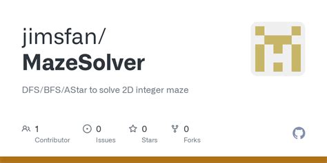 Github Jimsfan Mazesolver Dfs Bfs Astar To Solve D Integer Maze
