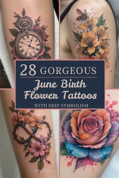 28 Stunning June Birth Flower Tattoos With Meaning