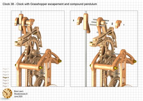 Clock 38 With Grasshopper Escapement Brian Laws Woodenclocks