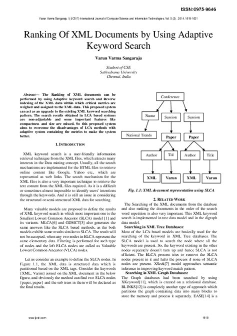 Pdf Ranking Of Xml Documents By Using Adaptive Keyword Search