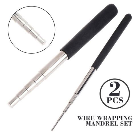 2pcs Wire Wrapping Mandrel Set Jewellery Making Wire Work Stainless