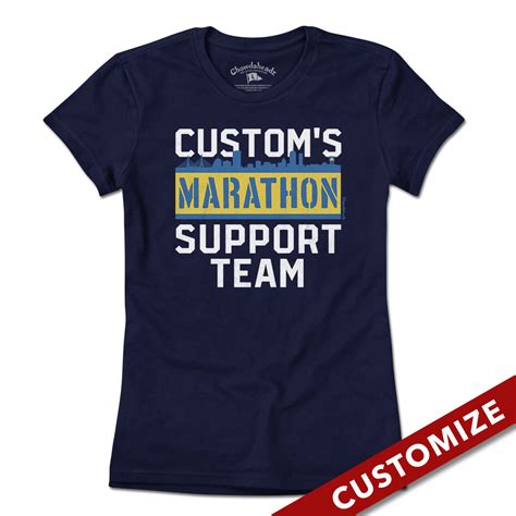 Custom Names Marathon Support Team T Shirt Chowdaheadz