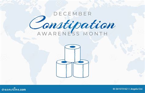 Constipation Awareness Month Illustration Theme With Toilet Paper