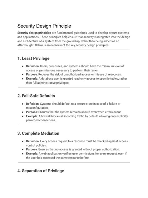 Security Design Principles Pdf Usability Information Technology