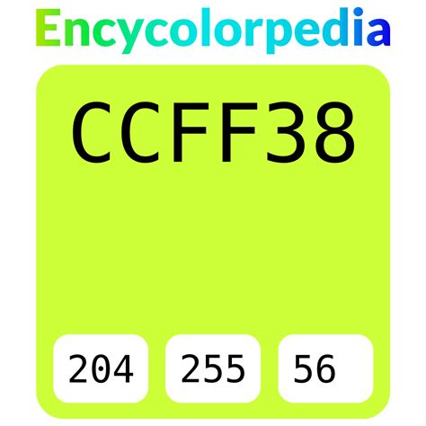 Ccff38 Hex Color Code Rgb And Paints