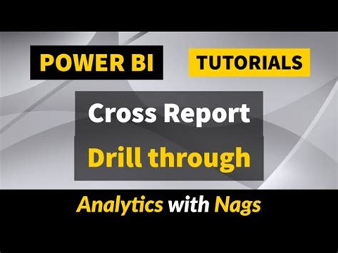 Power BI Tutorial Cross Report Drill Through Tips Trick