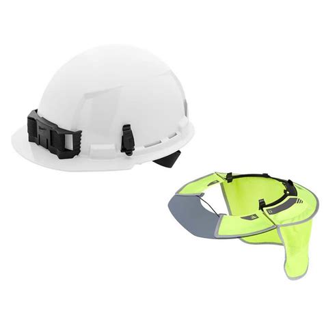 Milwaukee Bolt White Type 1 Class E Front Brim Non Vented Hard Hat With 4 Point Ratcheting