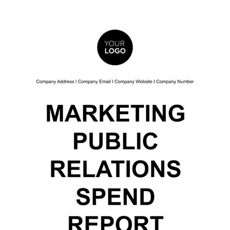 Free Marketing Public Relations Spend Report Template To Edit Online