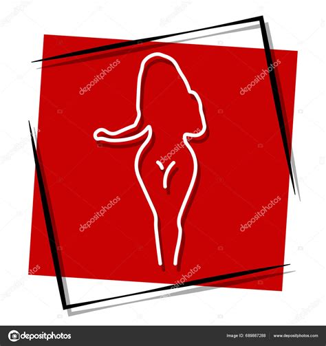 Naked Red Banner Frame Vector Illustration Stock Vector By OlehChap