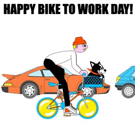 Cycle Animation Happy Bike To Work Day 