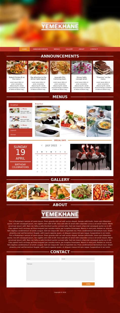 餐饮美食订餐网站前端bootstrap模板 17素材网