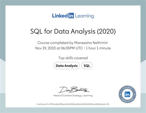maneesha nethmini on linkedin certificate of completion