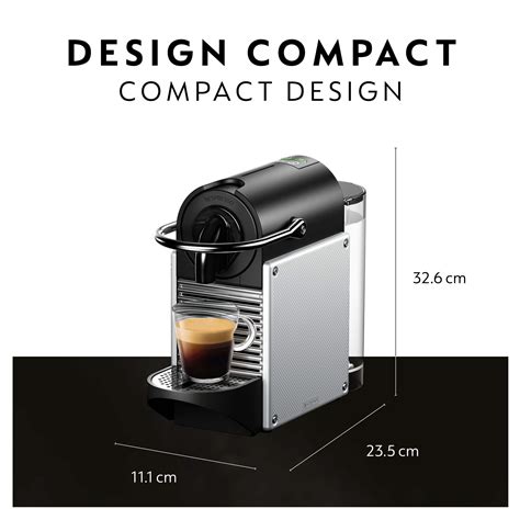 Nespresso Pixie Espresso Machine With Aeroccino Milk Frother Silver