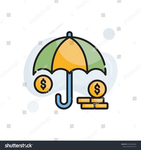 Business Protection Vector Outline Filled Icon Stock Vector Royalty