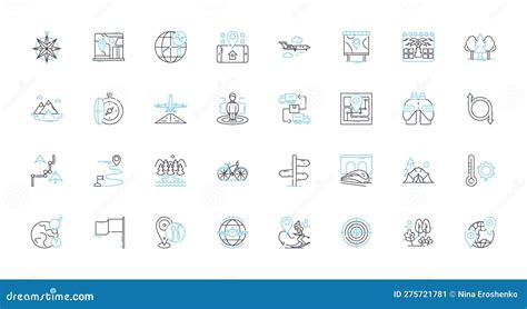 Global Navigation Satellite System Gnss Linear Icons Set Navigation Gps Satellites