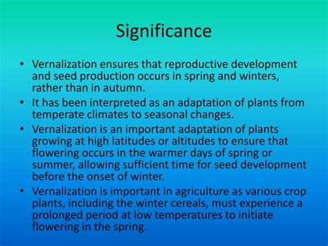Vernalisation Pdf Gardening Home And Garden