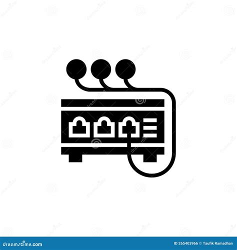 Network Hub Vector Icon Computer Component Icon Solid Style Perfect