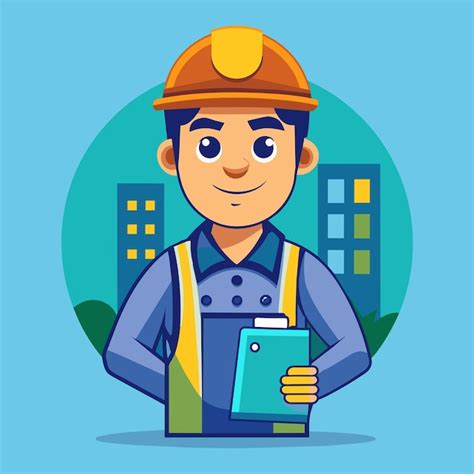 Premium Vector Building Inspector Vector Character In Flat Style