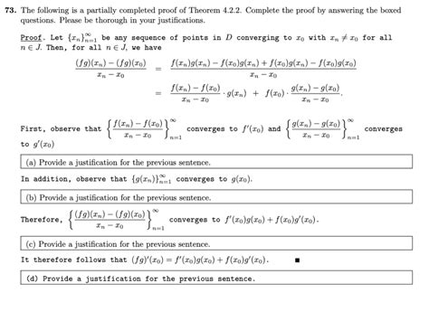 Solved The Following Is A Partially Completed Proof Of Chegg