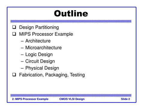 Ppt Introduction To Cmos Vlsi Design Lecture 2 Mips Processor Example Powerpoint Presentation