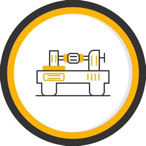 Lathe Line Two Color Circle Icon 47289509 Vector Art At Vecteezy