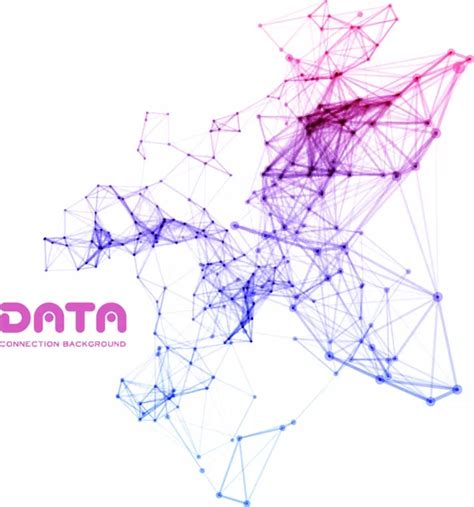 Abstract Network Connection Vector Technology Background White Stock