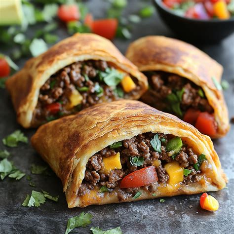 Cheesy Beef Taco Pockets A Savory Delight Kitch Me Now
