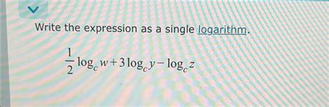 solved write the expression as a single