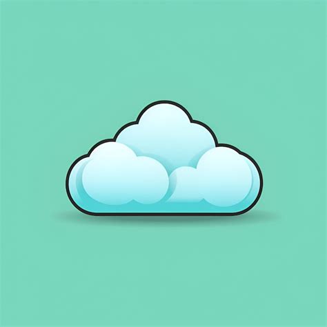Premium Photo Simple Single 2d Cloud With Black Lines